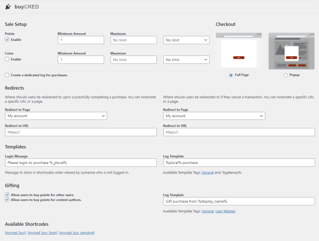 Add-on Setup - myCred Documentation | myCred Codex