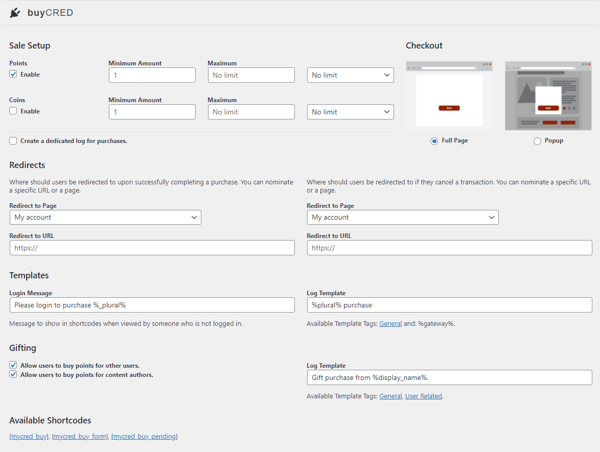 Add-on Setup - myCred Documentation | myCred Codex