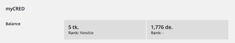 Points - myCred Documentation | myCred Codex